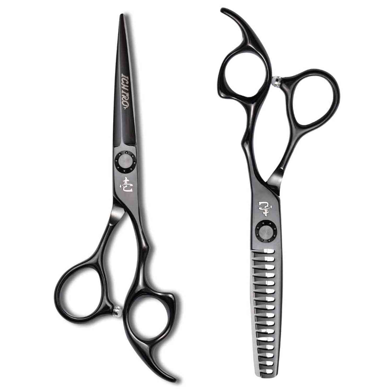 Ichiro Tsuki VG10 Black Cutting & Texturizing Shear Set | Japan ...
